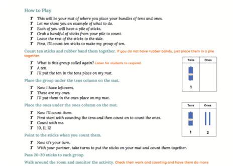 groupings of tens and ones grouping and counting objects in bundles