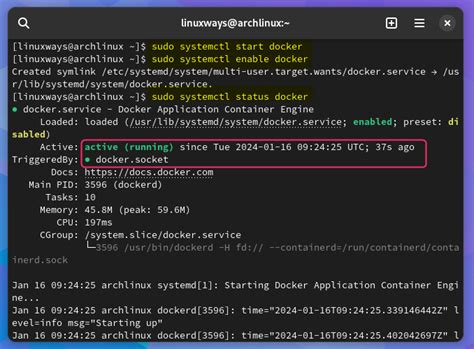 how to install docker on arch linux linuxways