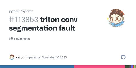 Triton Conv Segmentation Fault Issue Pytorch Pytorch GitHub