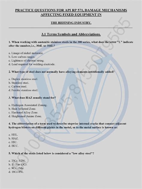 Api 571 Practice Tests Pdf