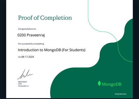 Praveenraj K On Linkedin Mongodb Nosql Continuouslearning