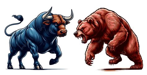 Bear And Bull Fight Stock Market Concept Bear And Bull Bull Market