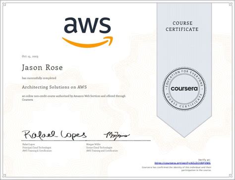 Jason Rose On Linkedin Aws Coursera Cloud