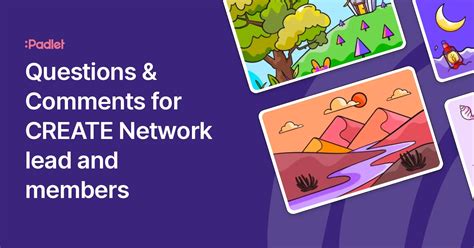 Questions And Comments For Create Network Lead And Members