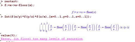 Numerical Integration An Integral With A Fractional Part In 3