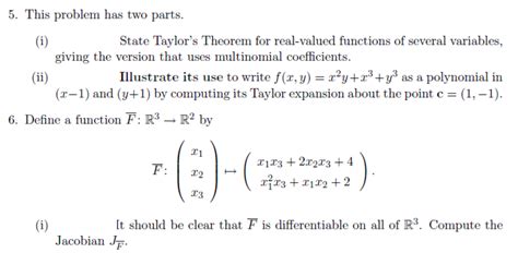 Solved This Problem Has Two Parts State Taylors Theorem