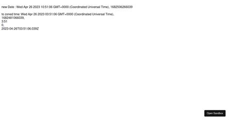Date Fns Tz Pg Codesandbox