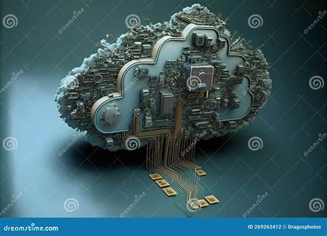 It Internet Cloud Computing Storage Technology Cyberspace Concept Ai Generated Stock
