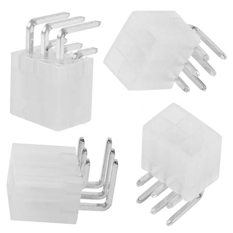 100pcs 4 2mm 6 Pin Header Male Pin For Graphics Card Gpu Pci E Pcie Power Connector Right Angle