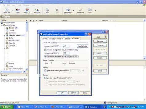 Outlook Express For Email SEI Communications Inc