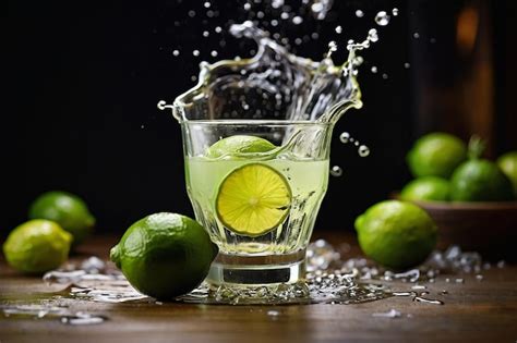 Default Lime Juice With A Splash Of Lime Syrup Premium Ai Generated Image