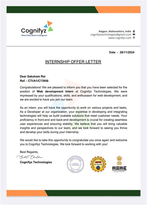 Internship Webdevelopment Cognifyz Cognifyztech