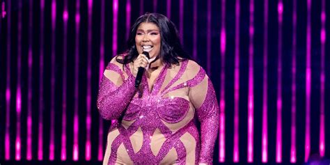 Lizzo Wears Stunning Sparkling Barbie Pink Catsuit At Kia Forum