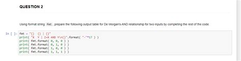 Solved QUESTION 2 Using Format String Fmt Prepare The Chegg Com