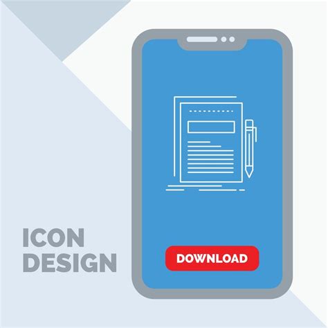 Business Document File Paper Presentation Line Icon In Mobile For Download Page 13046246