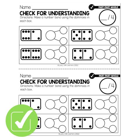 Lucky To Learn Math Add With Part Part Whole Models Lesson 21 Check For Understanding