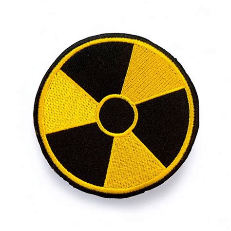 Radioactive Symbol Embroidered 7cm Iron On Patch — Patches R Us