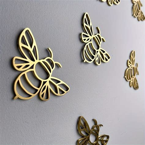 59pcs Golden Small Bees Bee Decor Bumble Bee Decor Farmhouse Honey