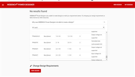 tps63070 tps63070 max duty cycle not specified also webench appears