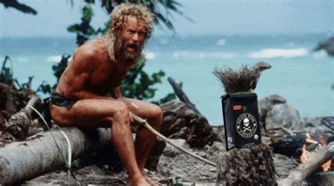 Tom Hanks Castaway  By Death Wish Coffee Find And Share On Giphy