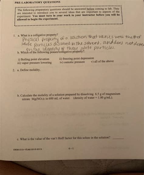 Solved PRE LABORATORY QUESTIONS Paratory Questions Should Be Chegg Com