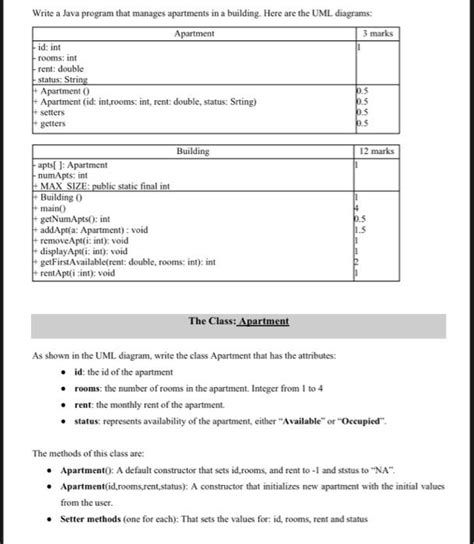 solved write a java program that manages apartments in a