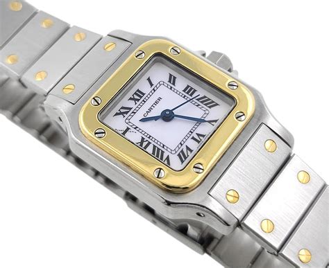 Cartier Santos Full Set Carrée 0902 18k Gold And Stainless Steel 1978