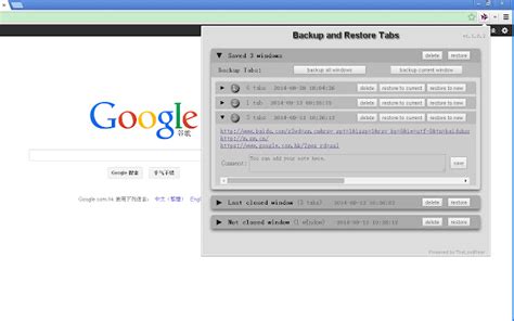 Backup And Restore Tabs Chrome Web Store