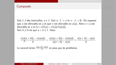 Opérations Sur Les Fonctions Dérivables Youtube