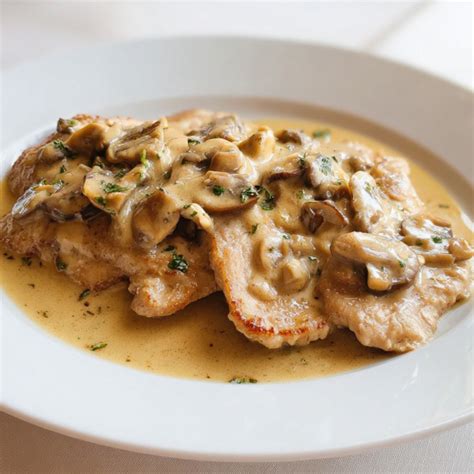 Veal Scallopini With Creamy Mushroom Sauce