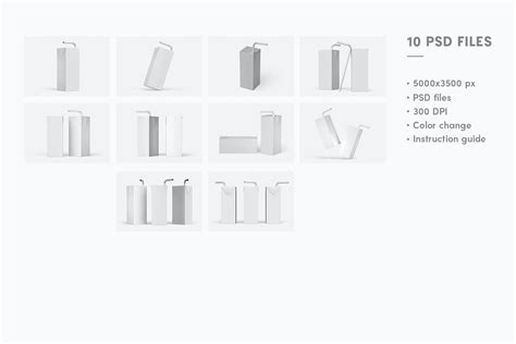 موکاپ پاکت آبمیوه با نی 🔥 کد فایل 140565