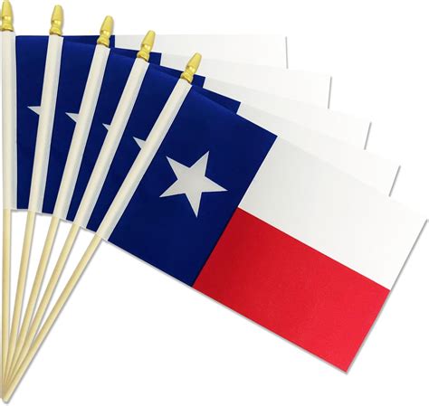 Pack Of 20 Handheld Texas Flags 5x8 Inch Small State Of