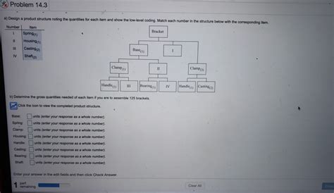Solved Problem A Design A Product Structure Noting Chegg Com