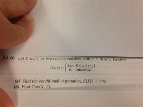 solved 3 3 20 let x and y be two random variables with