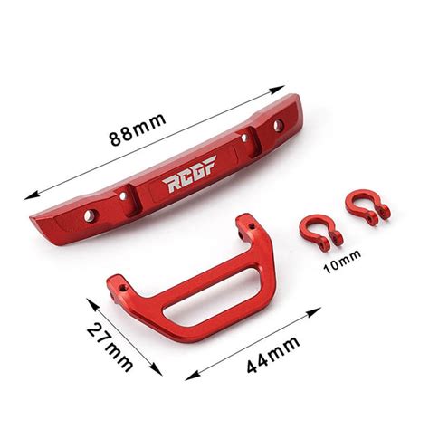 1 24 Axial Scx24 Front Bumper Alloy Upgrades Red Rcgofollow