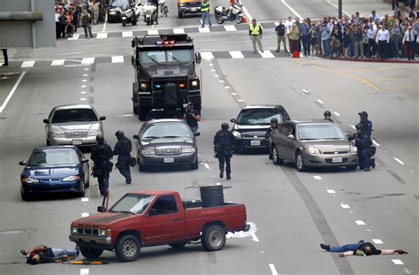 Los Angeles Ca In Photos Lapd Holds Downtown Counterterrorism Drill