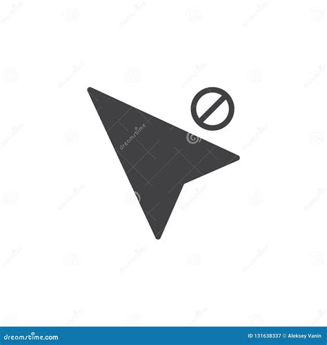 Cursor Prohibited Vector Icon Stock Vector Illustration Of Pixel Arrow 131638337
