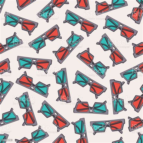 3d 안경이 있는 벡터 원활한 패턴 디자인 0명에 대한 스톡 벡터 아트 및 기타 이미지 0명 3d 안경 3차원 형태 Istock