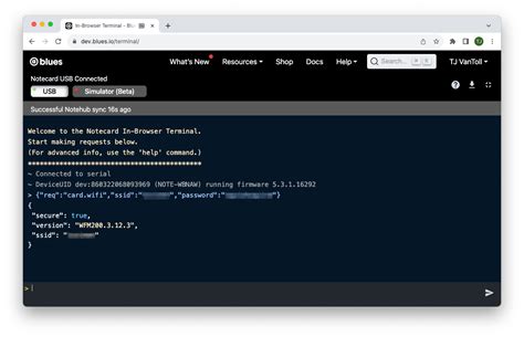 dynamically switching wi fi networks on a notecard