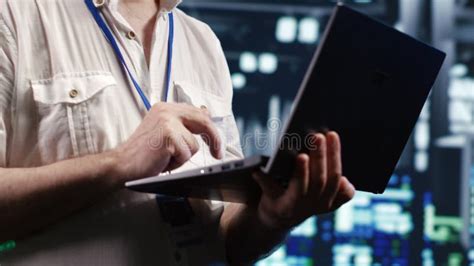 Expert Server Hub Management Stock Video Video Of Experienced