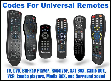 remote control codes codes for universal remotes