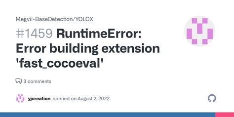 Runtimeerror Error Building Extension Fastcocoeval · Issue 1459