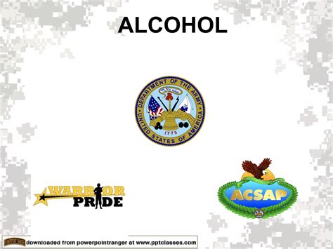 Alcohol Powerpoint Ranger Pre Made Military Ppt Classes