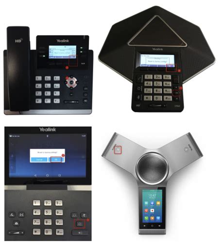 Сброс к настройкам по умолчанию телефонов Yealink