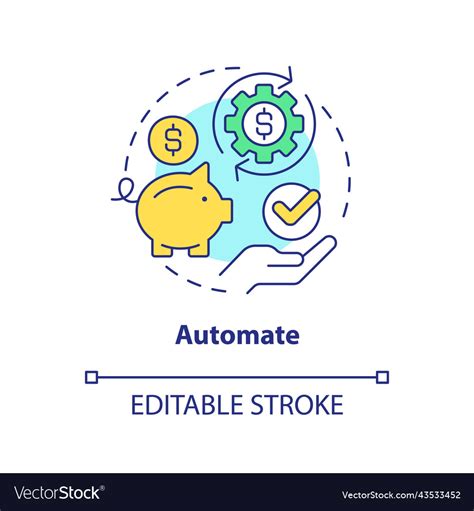 Automate Concept Icon Royalty Free Vector Image