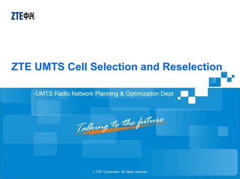 Training Material Umts Cell Selection And Reselection Ppt