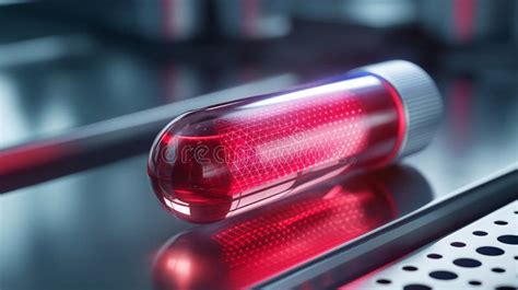 A Bright Red Liquid In A Vial Is Under Study In A Cutting Edge