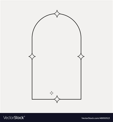 Arc Arch Frame Arc Frame Stylized Stars Royalty Free Vector