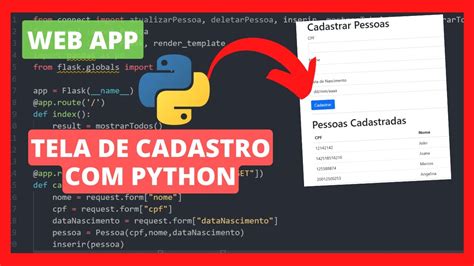 Aplicativo Flask Banco De Dados Como Ativar O Botão Cadastrar No Python Youtube