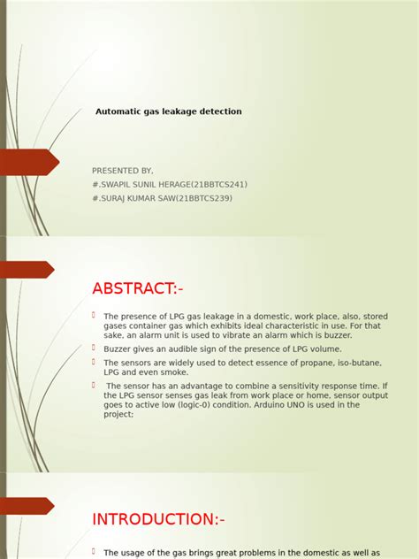 automatic gas leakage detection pdf arduino power supply